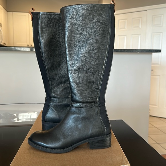 gentle souls | Shoes | New Gentle Souls Blake Tall Shaft Black Leather ...